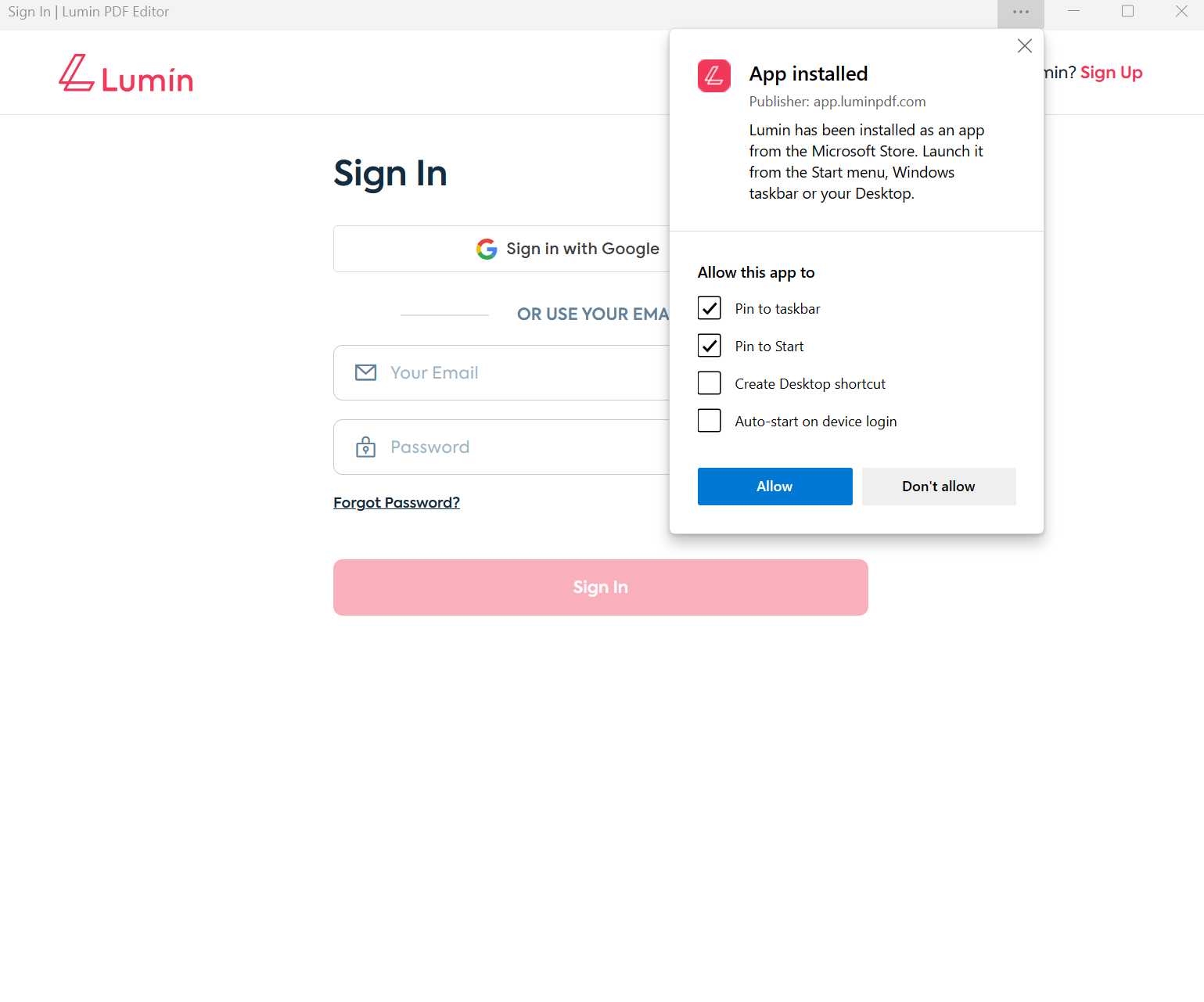 How do I download the Lumin app?